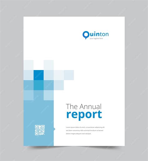 연례 보고서 표지 디자인 서식 파일 프리미엄 벡터