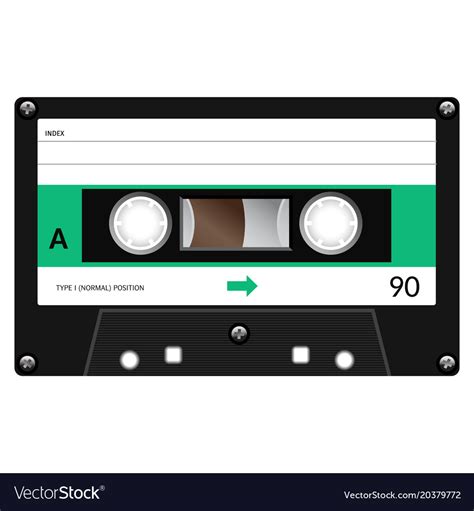 Vintage Audio Cassette Tape Design Royalty Free Vector Image