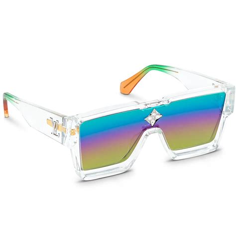 Louis Vuitton Cyclone Sunglasses Clear Multicolor Gradient In Acetate Us