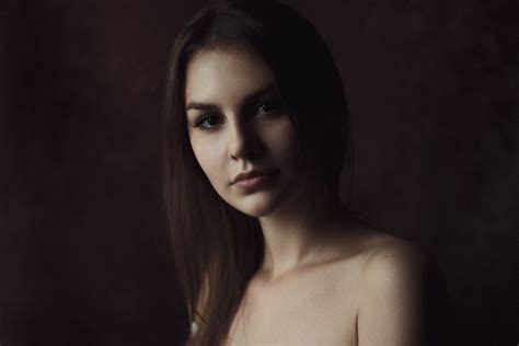 Face Women Monochrome Model Portrait Long Hair Brunette