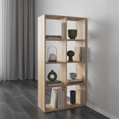 ᐉ Полка для книг на 8 ячеек Дуб Сонома M 10
