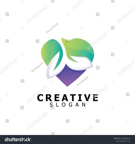 Herbal Leaf Logo Design Template Stock Vector Royalty Free 2204582613