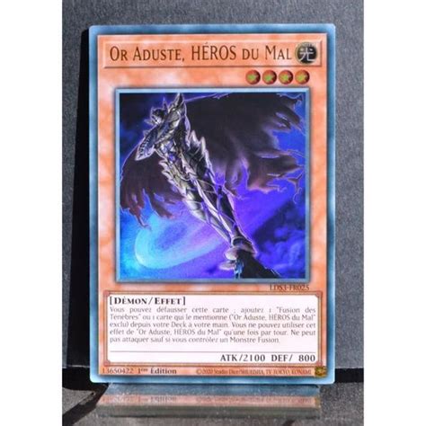 Carte Yu Gi Oh Lds3 Fr025 Or Aduste HÉros Du Mal Doré Ultra Rare