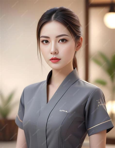 Premium Ai Image Beautiful Asian Woman Model In Black Suit With