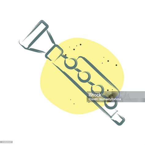 아이콘 클라넷 퍼레이드 기호와 관련이 있습니다 색상 별점 스타일 심플한 디자인 일러스트레이션 7월에 대한 스톡 벡터 아트 및