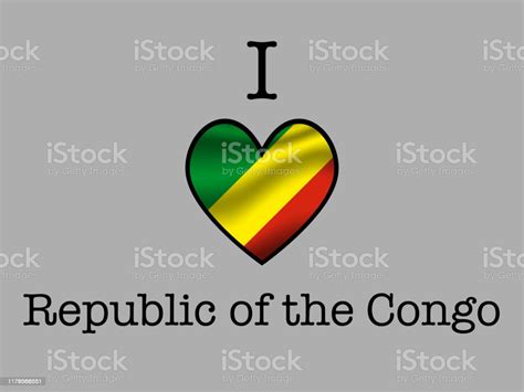 Ilustración De Bandera Nacional De La República Del Congo Dentro De Big