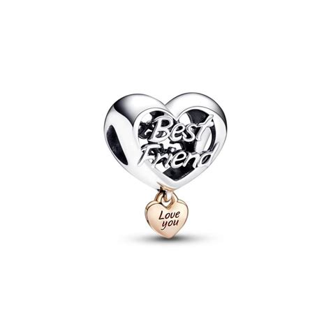 Charm En Oro Rosa De 14k Corazón Te Quiero Mejor Amiga