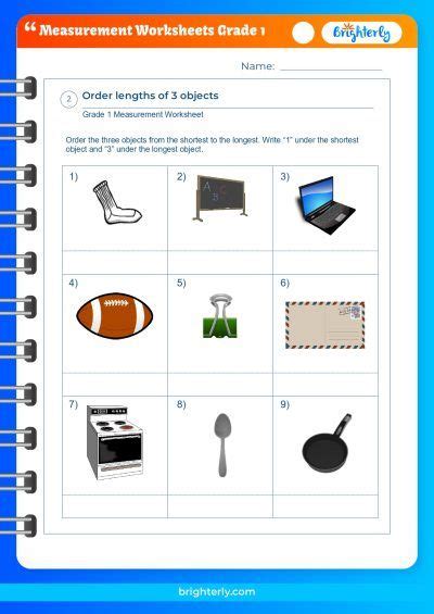 Free Measurement Worksheets For Grade 1 [pdfs]