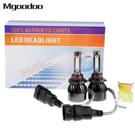 Led Headlight W Lm Car Led Headlights Conversion Kit High Low Beam Bulbs K Auto