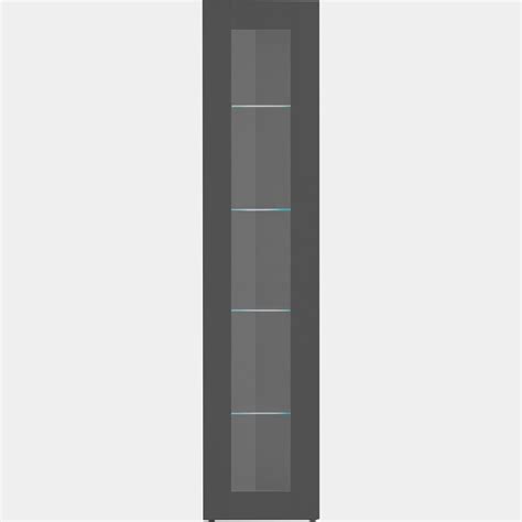 Vetrina Sospesa Di Design Con Anta Battente Finitura Antracite