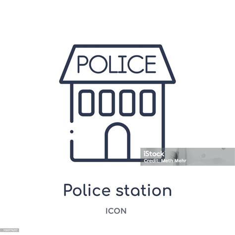線性警察局圖示從警報大綱集合細線警察局向量查出在白色背景警察局新潮例證向量圖形及更多保安圖片 保安 保護 卡通 Istock