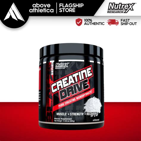 Nutrex Research Creatine Drive Creapure Monohydrate Powder 300g 60