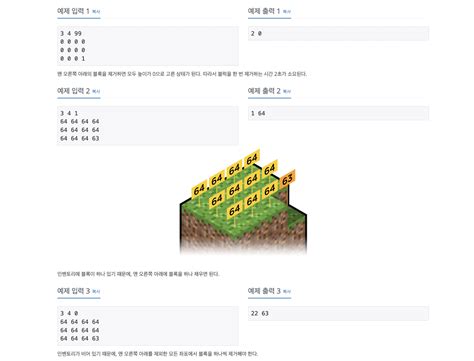 백준 18111 마인크래프트 Java
