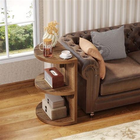 Tribesigns 3 Tier Half Round End Table Semi Circular Side Table For Living Room No Size Frys