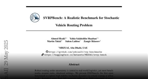 Paper Page Svrpbench A Realistic Benchmark For Stochastic Vehicle Routing Problem