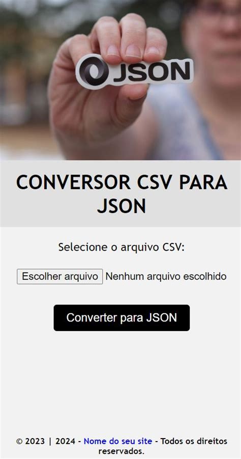 Conversor Csv Para Json Feito Em Php E Css Script Php Aqui Brasil