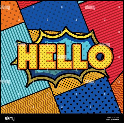Hello Word Pop Art Style Expression Stock Vector Image Art Alamy