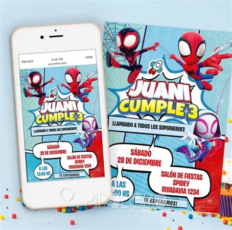 Kit Imprimible Spidey Y Sus Amigos Spiderman Hombre Araña 1 940 en