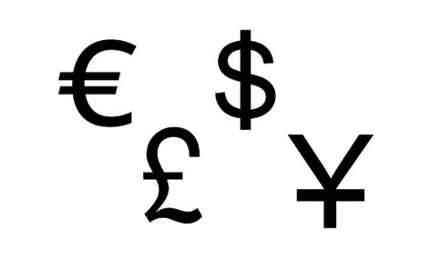 通貨アイコン通貨記号のコレクション ドルユーロポンドルピー人民元ルーブル現金アイコン外貨両替記号コインアイコン金融記号通貨記号銀行支払記号