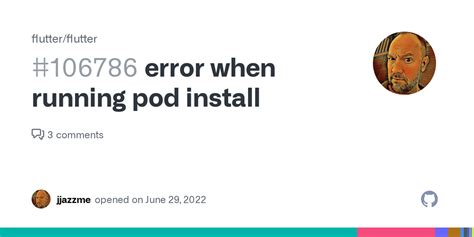 Error When Running Pod Install · Issue 106786 · Flutterflutter · Github