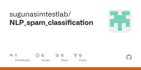 GitHub Sugunasimtestlab NLP Spam Classification
