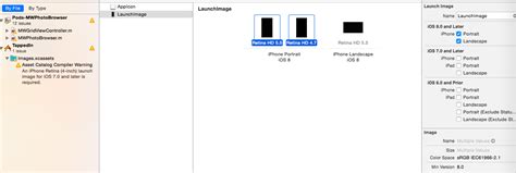 Ios Xcode Ios7 Asset Catalog Warning Only Supporting Ios8 Stack