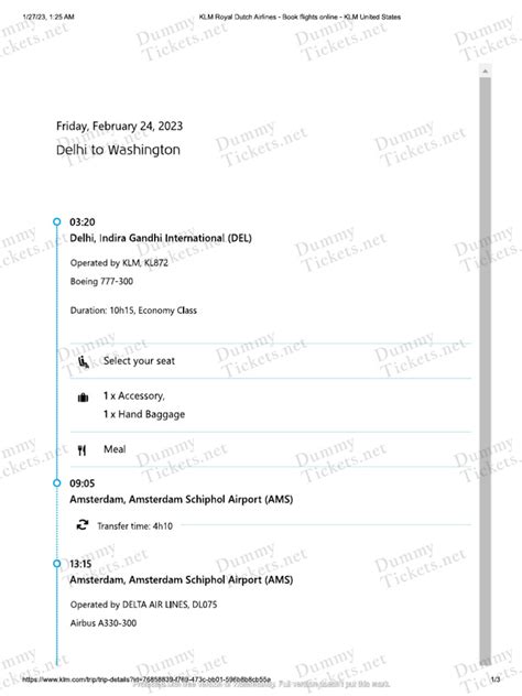 Klm Royal Dutch Sample Pdf