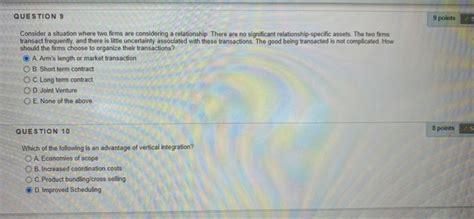 Solved QUESTIONS 9 Points Consider A Situation Where Two Chegg