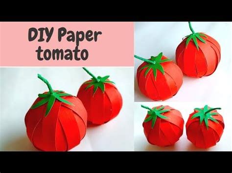 How To Make Paper Tomato Diy Paper Tomato 3d Paper Tomato Craft In