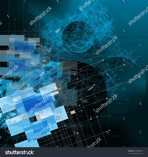 디지털 화살표 기술 배경의 3d 렌더링 스톡 일러스트 700989679 Shutterstock