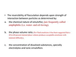 EMULSIONS LECTURE Presentation Lecture Five PPT
