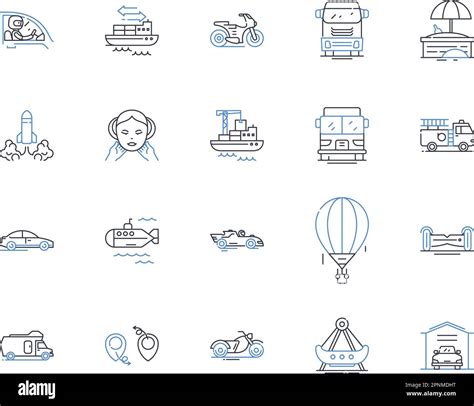 Transfer Line Icons Collection Exchange Move Shift Reallocate