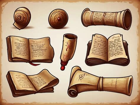 Set Isometric Books Of Magic Spells And Witchcraft Royal Scrolls And