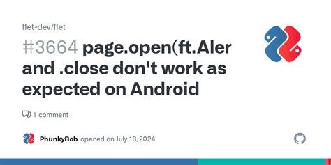 Pageopenftalertdialog And Close Dont Work As Expected On Android