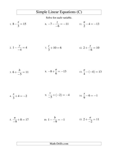 Best Images Of Systems Of Linear Equations Worksheet Answers Solving Linear Equations By