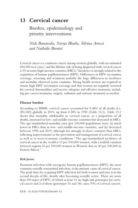 PDF Cervical Cancer