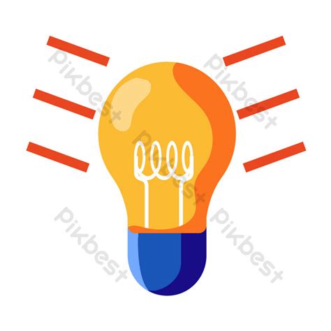 만화 손으로 그린 전구 일러스트 Png Ai 무료 다운로드 Pikbest