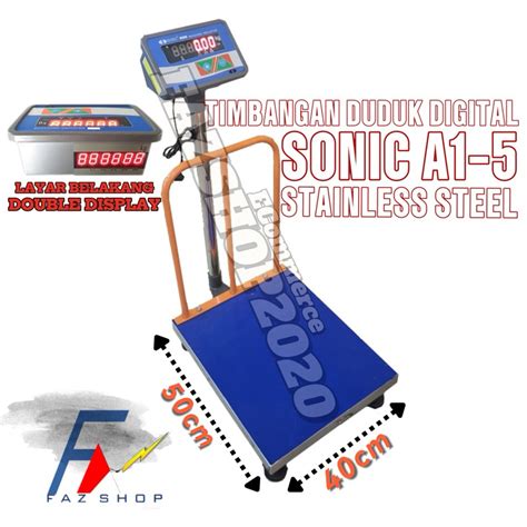 Jual Timbangan Duduk Digital Sonic A1 5 Stainless Steel Shopee Indonesia