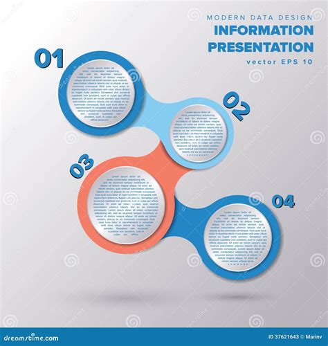 Simple Infographic Metaball Template Design Stock Vector Illustration