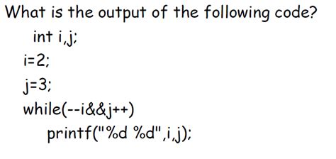 Solved What Is The Output Of The Following Code Int I J I