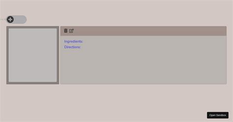 Recipe Box Codesandbox