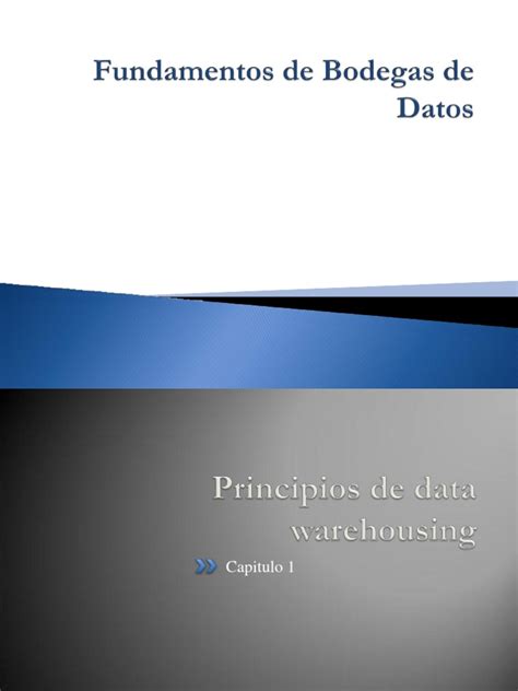 01 Principios De Data Warehousing Pdf Almacén De Datos Bases De Datos
