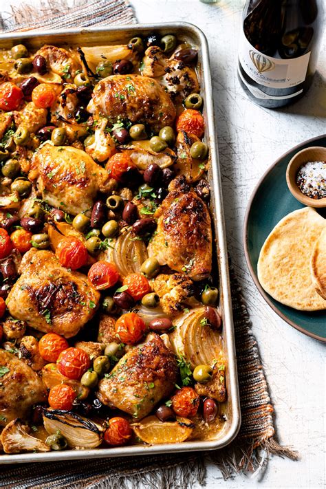 Sheet Pan Chicken Tagine With Cauliflower And Olives Real Food By Dad