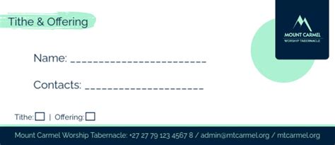 Church Tithe And Offering Envelope Template Postermywall