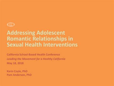 Addressing Adolescent Romantic Relationships In Sexual Health Interventions Pptx