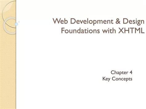 Ppt Web Development And Design Foundations With Xhtml Powerpoint