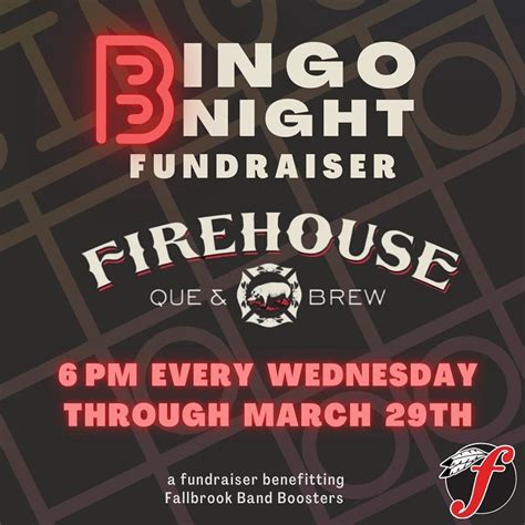 Bingo Night Fundraiser At Firehouse Que And Brew Fallbrook Chamber Of Commerce