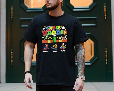 Personalized Daddio Shirt Super Daddio Its A Me Daddy Sweatshirt Fathers Day T Shirt