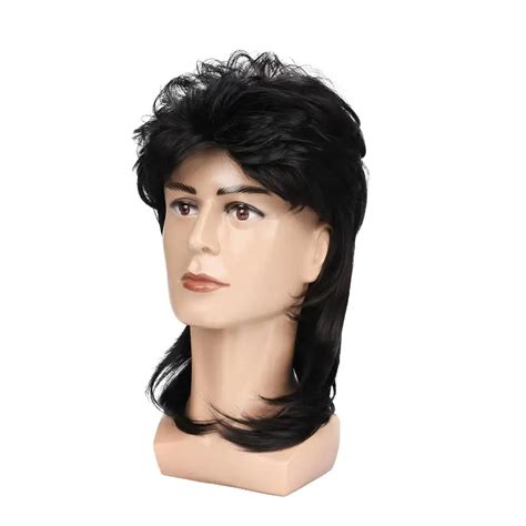 70s 80s Blonde Mullet Wig Men Synthetic Hair Replacement Temu