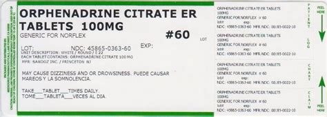Order Orphenadrine Citrate Orphenadrine Citrate 100 Mg 1 Tablet